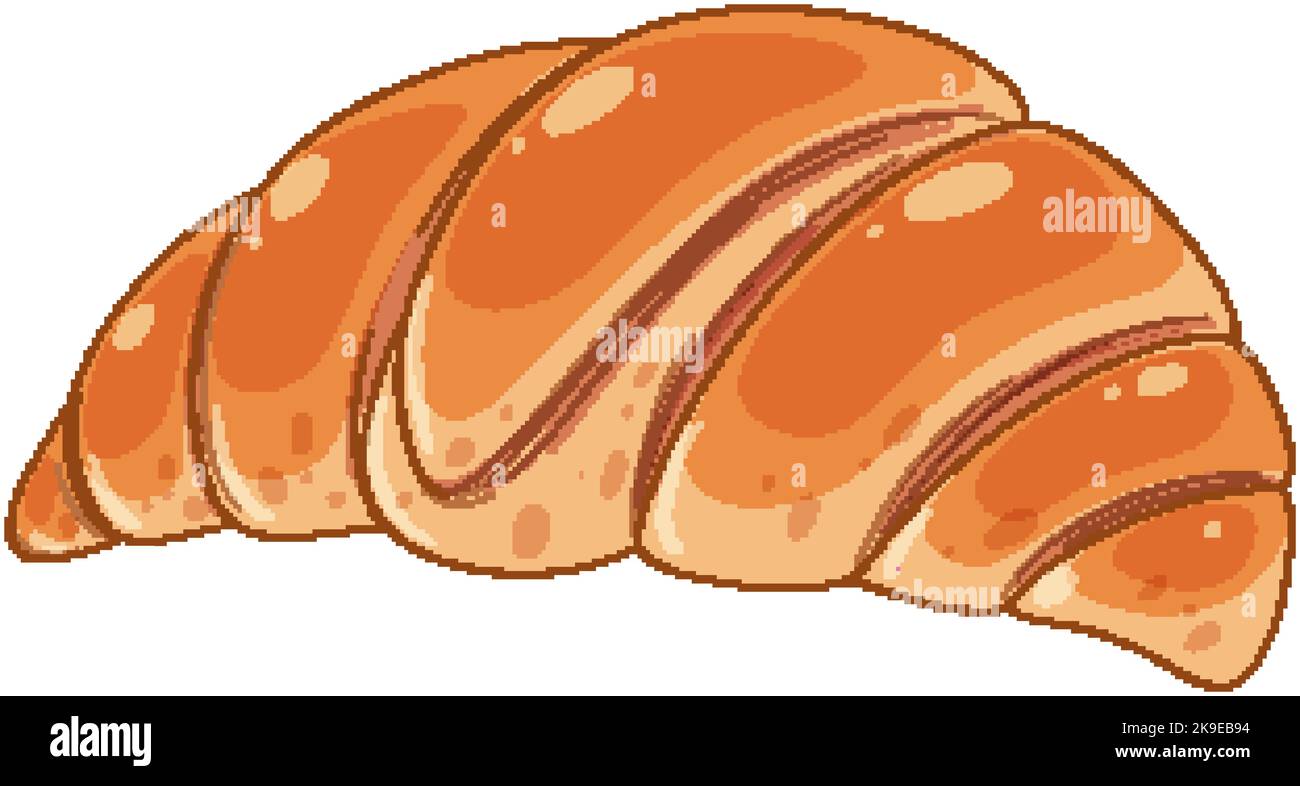 Isolated delicious French croissant illustration Stock Vector Image ...