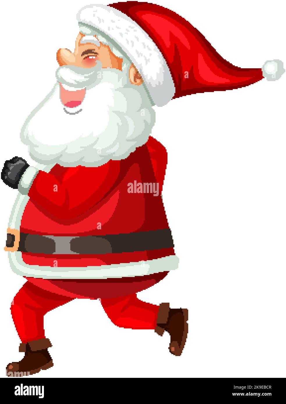 Side view of Santa Claus walking illustration Stock Vector Image & Art ...