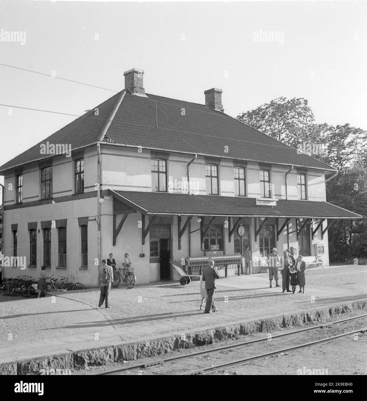 Heby station. The station was built in 1874. In 1934, the station house ...