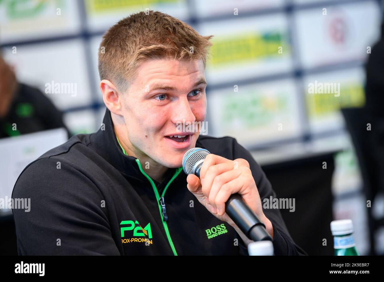 Hamburg, Germany. 25th Oct, 2022. Simon Zachenhuber, boxer, speaks ...