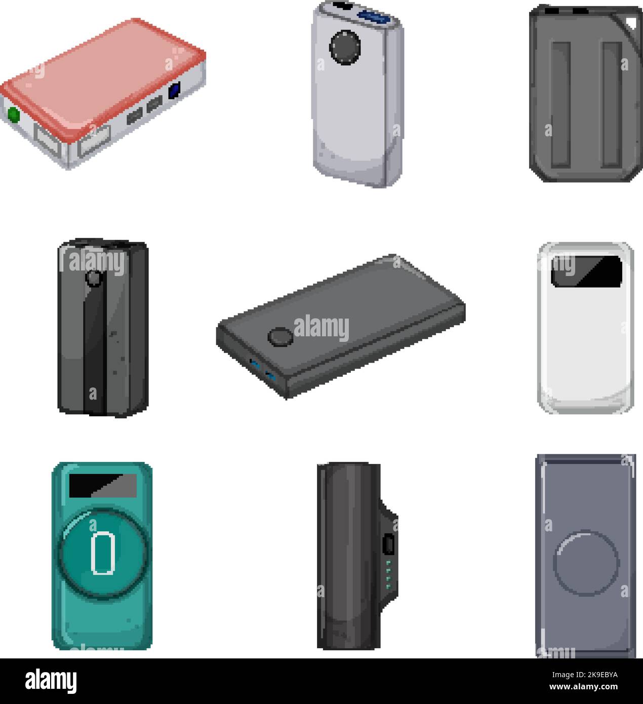 power bank set cartoon vector illustration Stock Vector Image & Art - Alamy