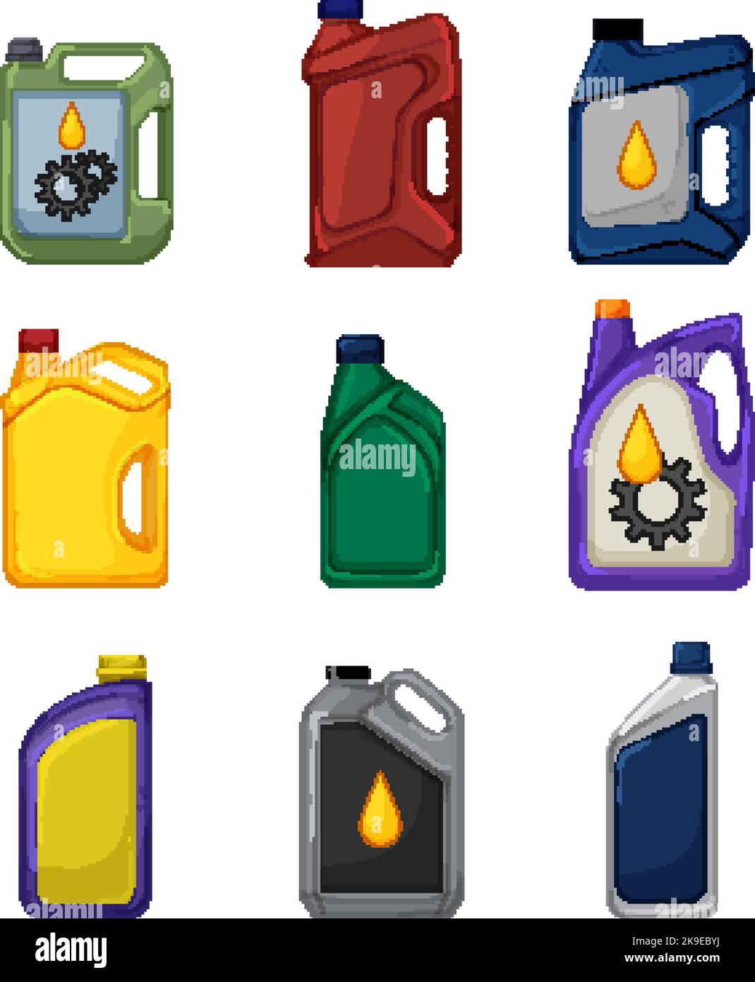 Plastic bottle motor oil pouring Cut Out Stock Images & Pictures - Alamy