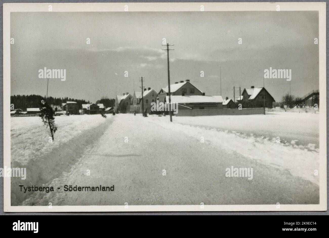Tystberga, with the railway station on the right Stock Photo - Alamy