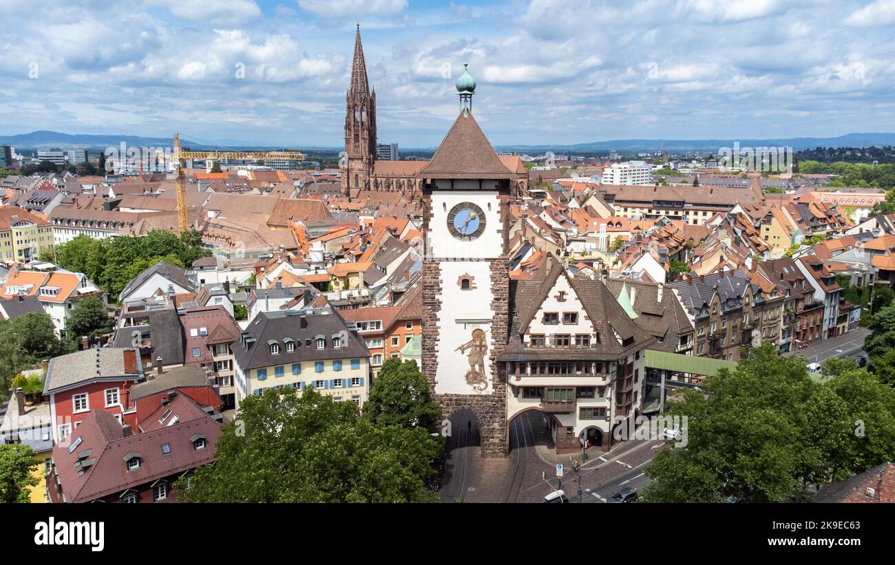 Schwabentor or Swabian gate, City Gate, Freiburg im Breisgau, Germany ...