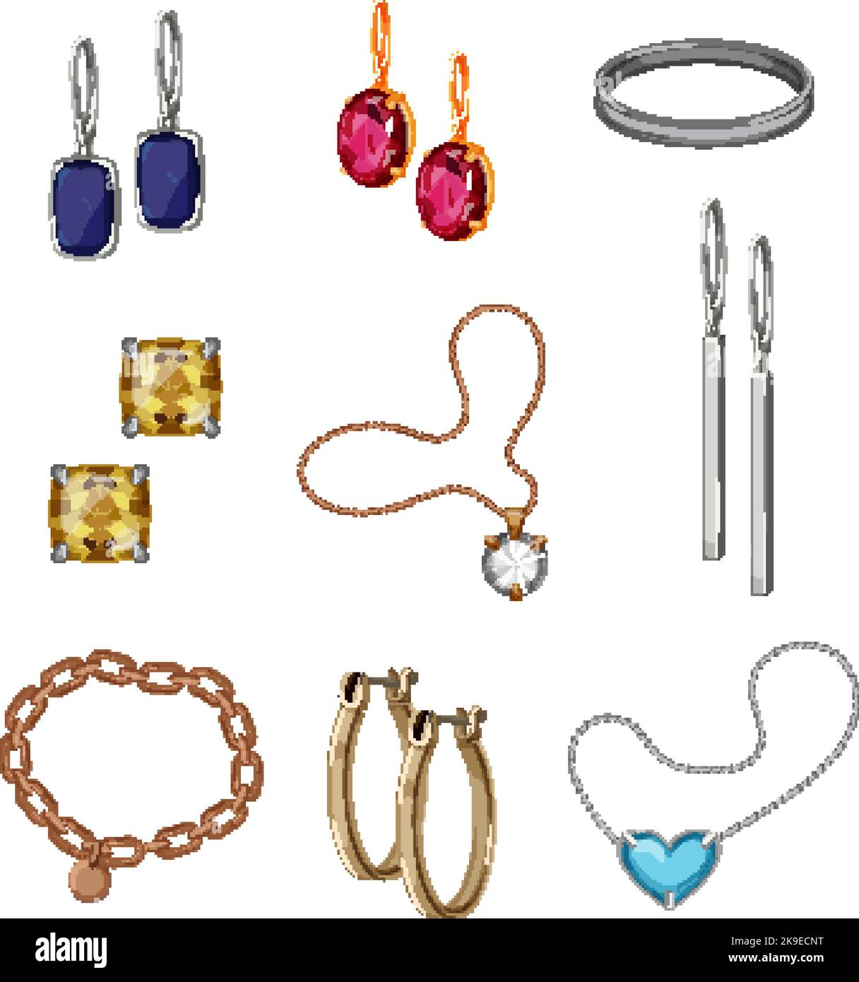 jewelry luxury set cartoon vector illustration Stock Vector Image & Art ...