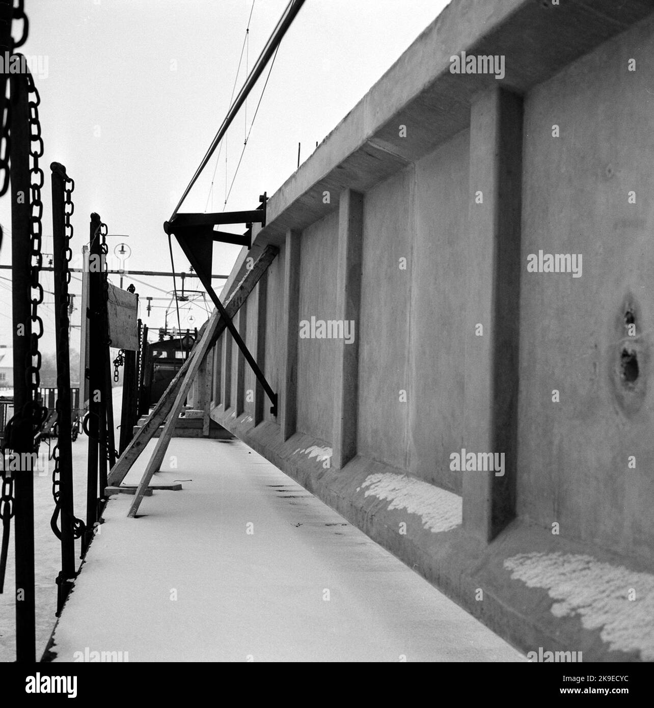 Transport of concrete beam from string concrete in Veddige Stock Photo ...