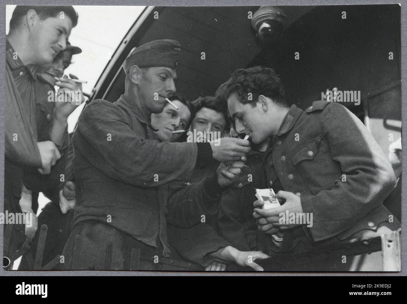 Damaged German soldiers in Hallsberg during World War II Stock Photo ...