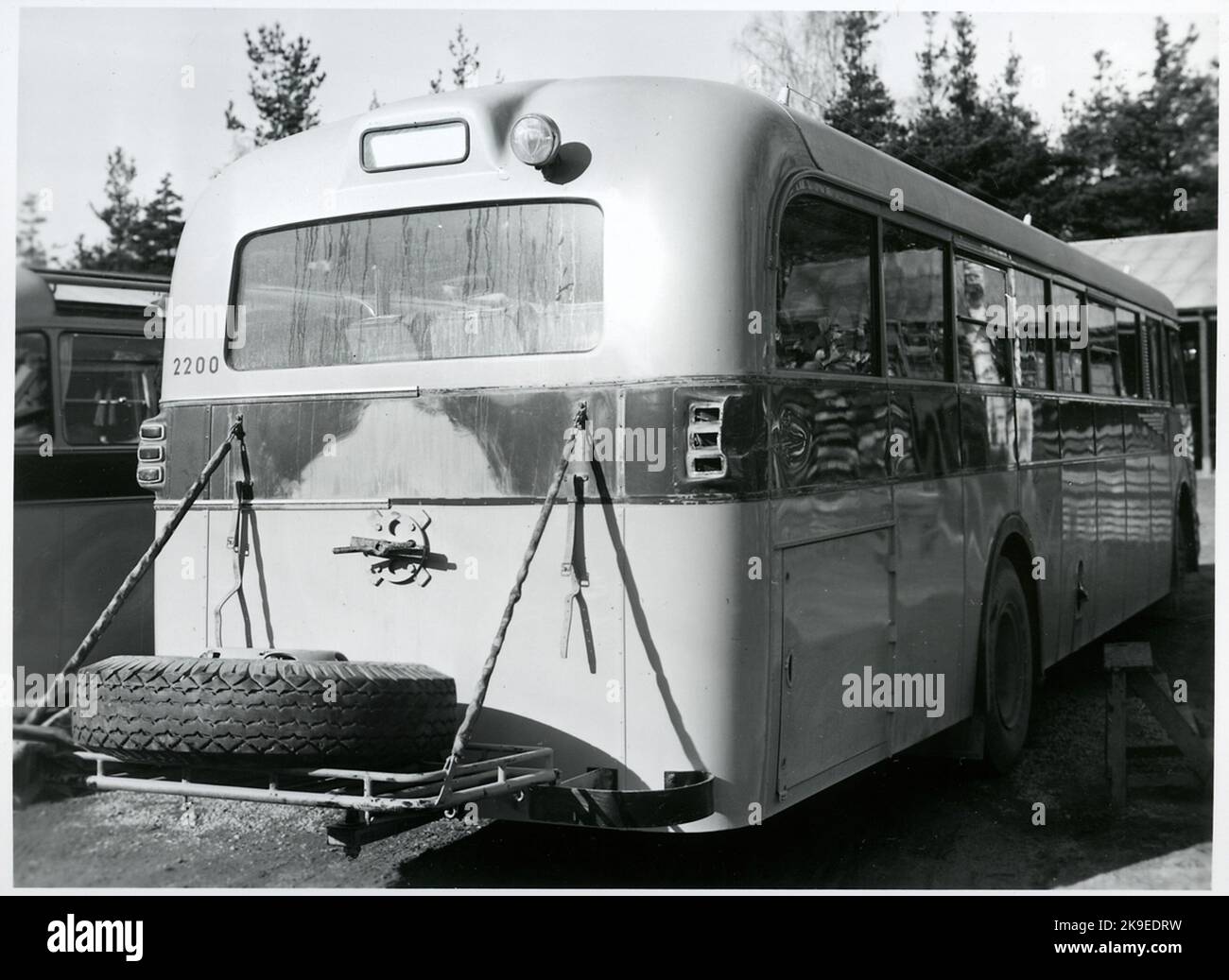 Scania-Vabis B62 Bus is waiting for repair at the Swedish bodywork ...