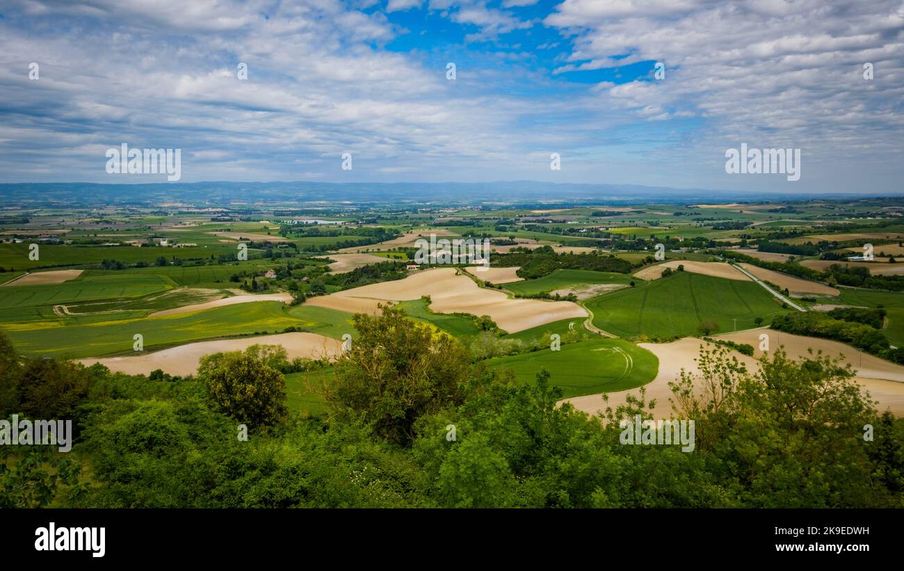 View on the countryside srrounding the Seignadou Belvedere in the ...