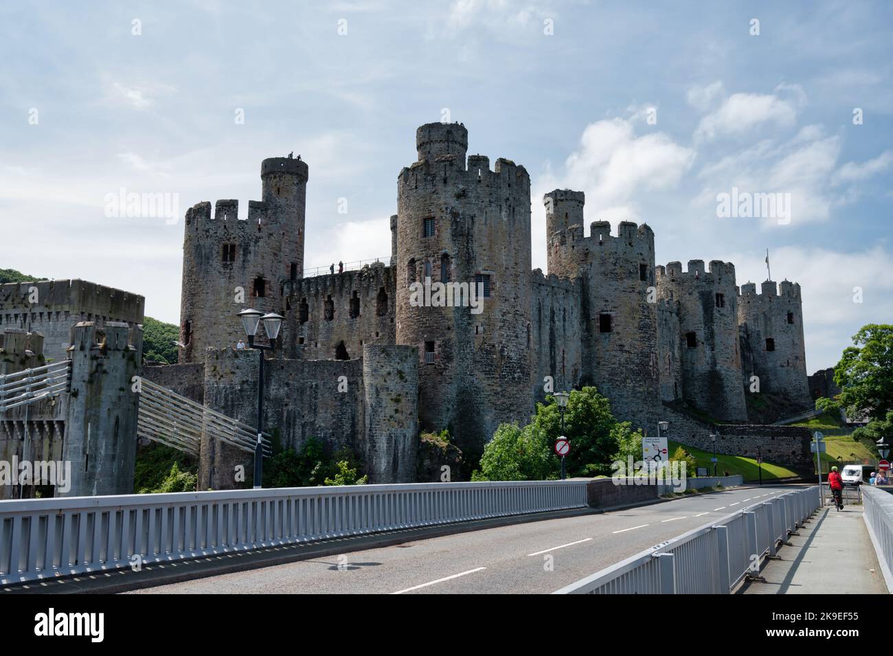 Conwy, UK- July 16, 2022: Conwy Castle in the village of Conwy ...