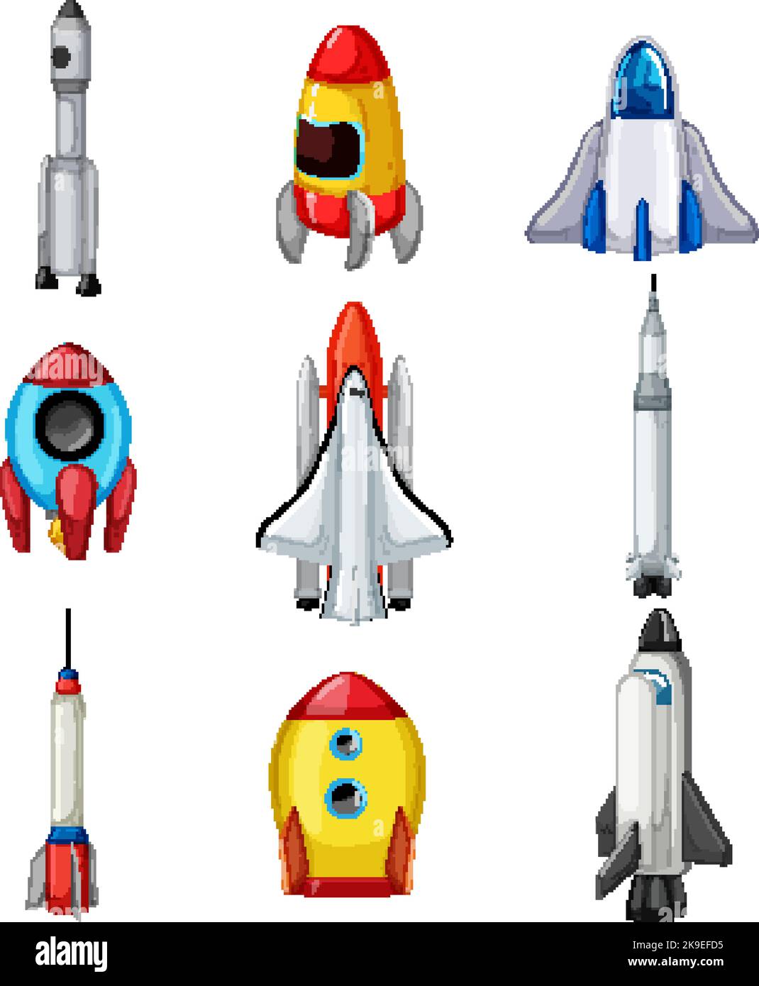 rocket toy set cartoon vector illustration Stock Vector Image & Art - Alamy
