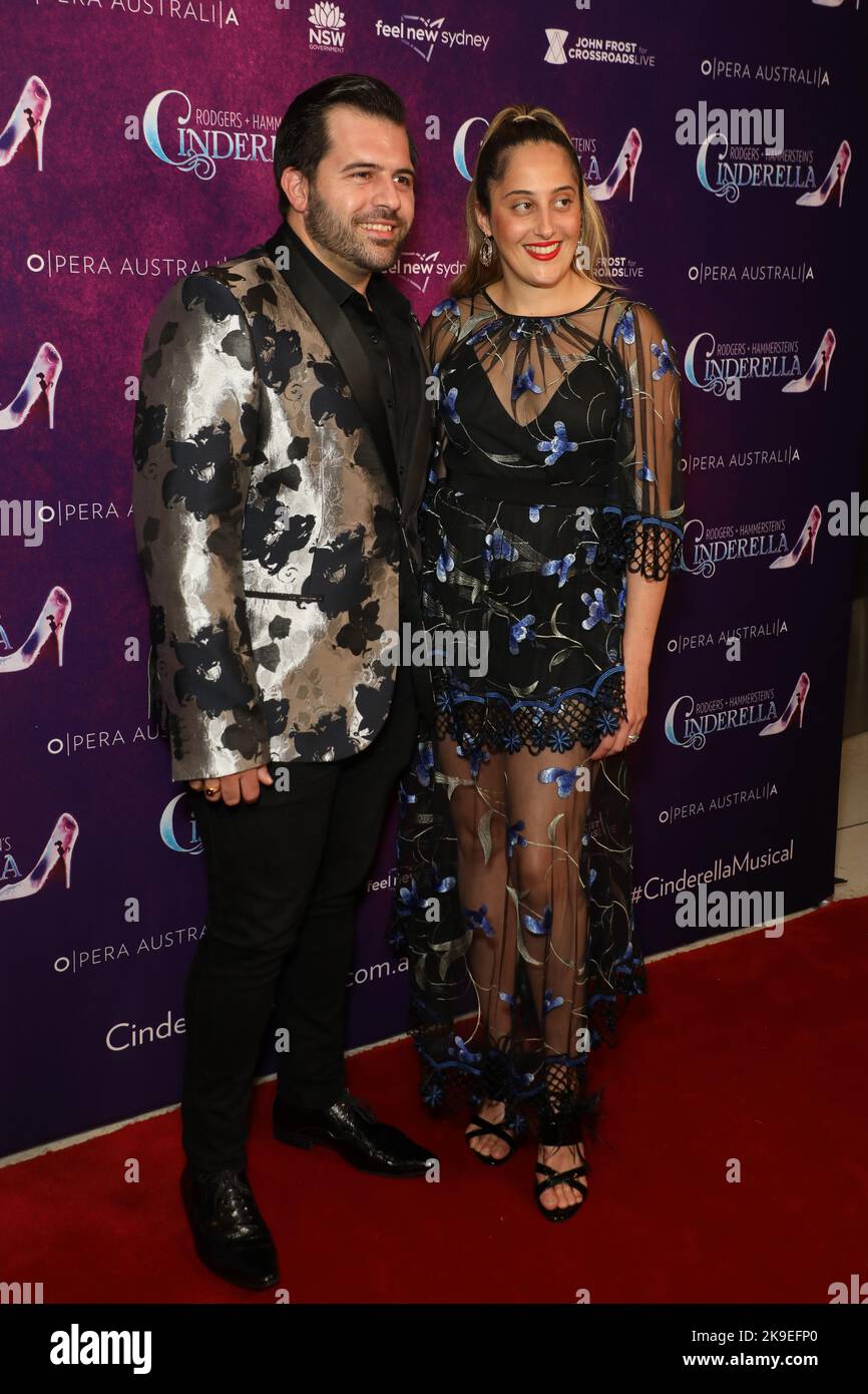Sydney, Australia. 27th October 2022. Mark Vincent and wife Stephanie ...