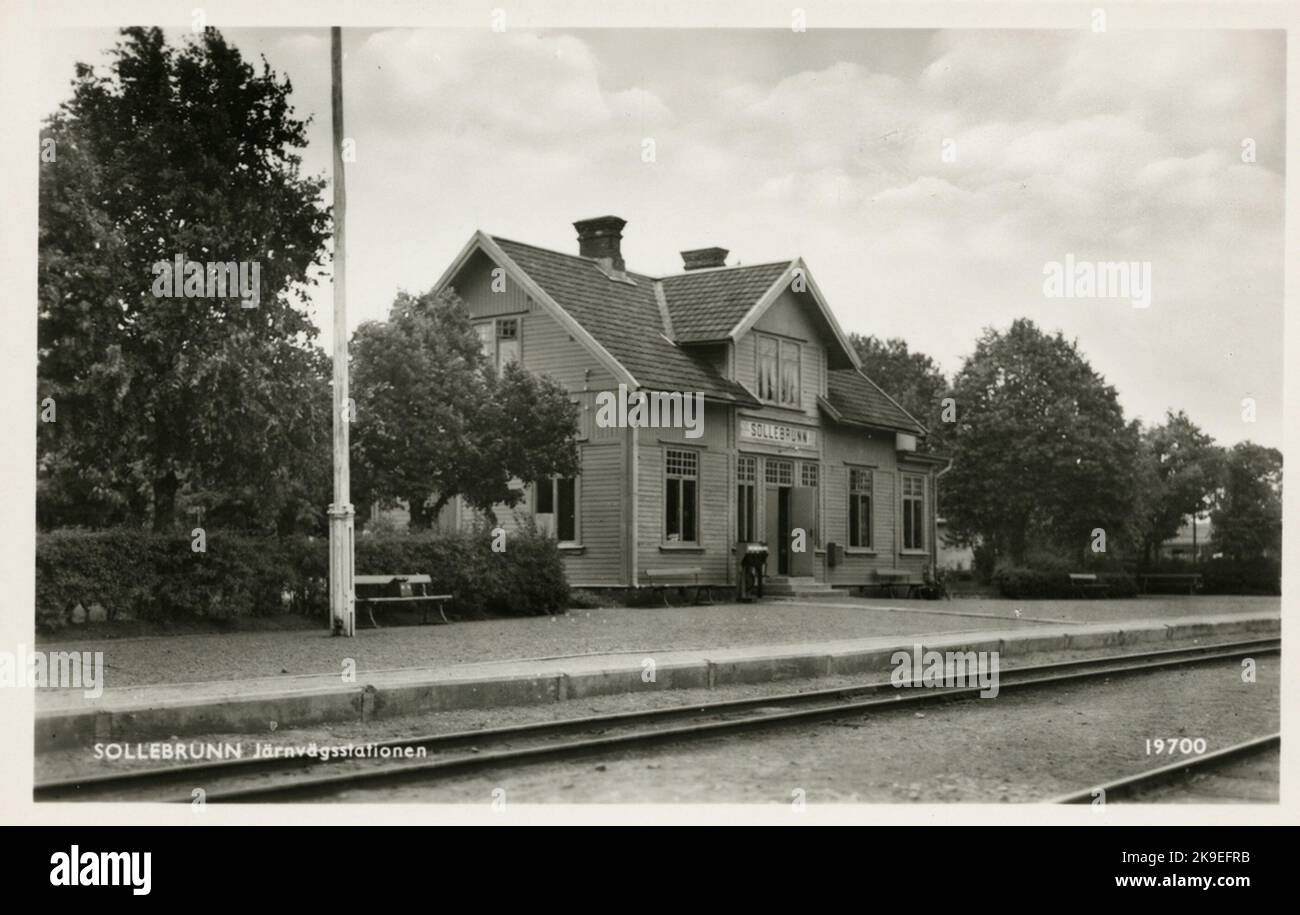 Sollebrunn Railway Station Stock Photo - Alamy