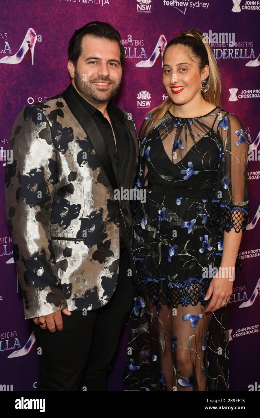 Sydney, Australia. 27th October 2022. Mark Vincent and wife Stephanie ...