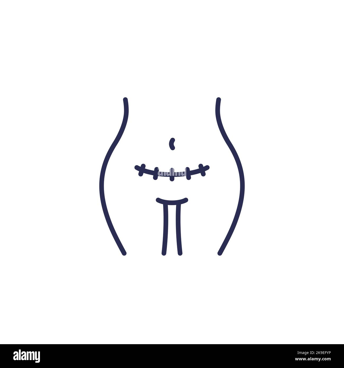 cesarean section, scar line icon Stock Vector Image & Art - Alamy