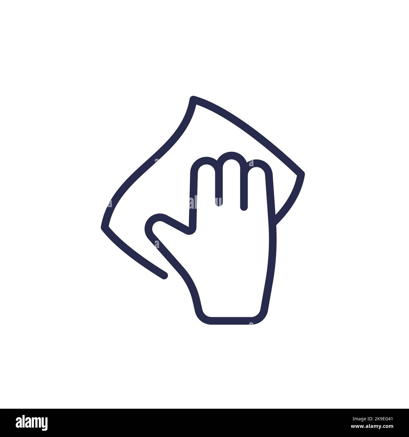 cleaning, wiper in hand line icon Stock Vector Image & Art - Alamy