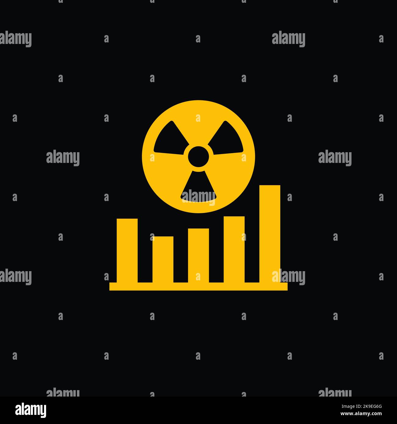 radiation level monitoring icon with a graph Stock Vector Image & Art ...