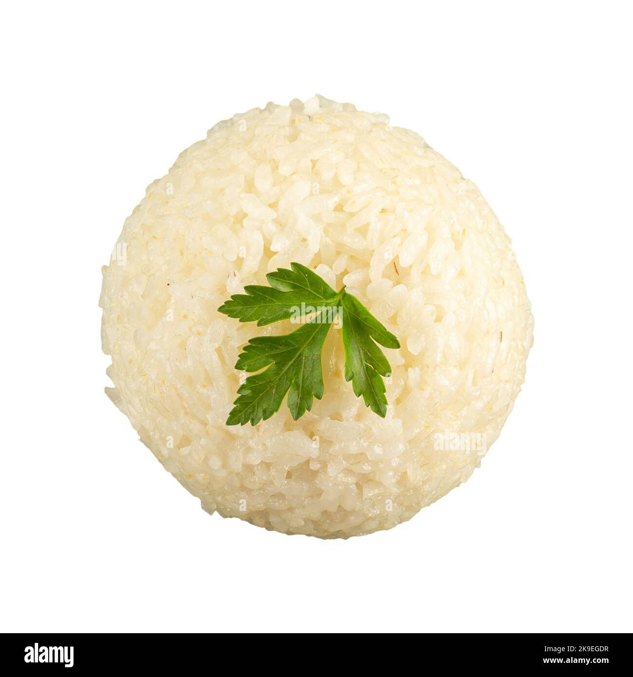 Portion of boiled rice garnish Stock Photo - Alamy