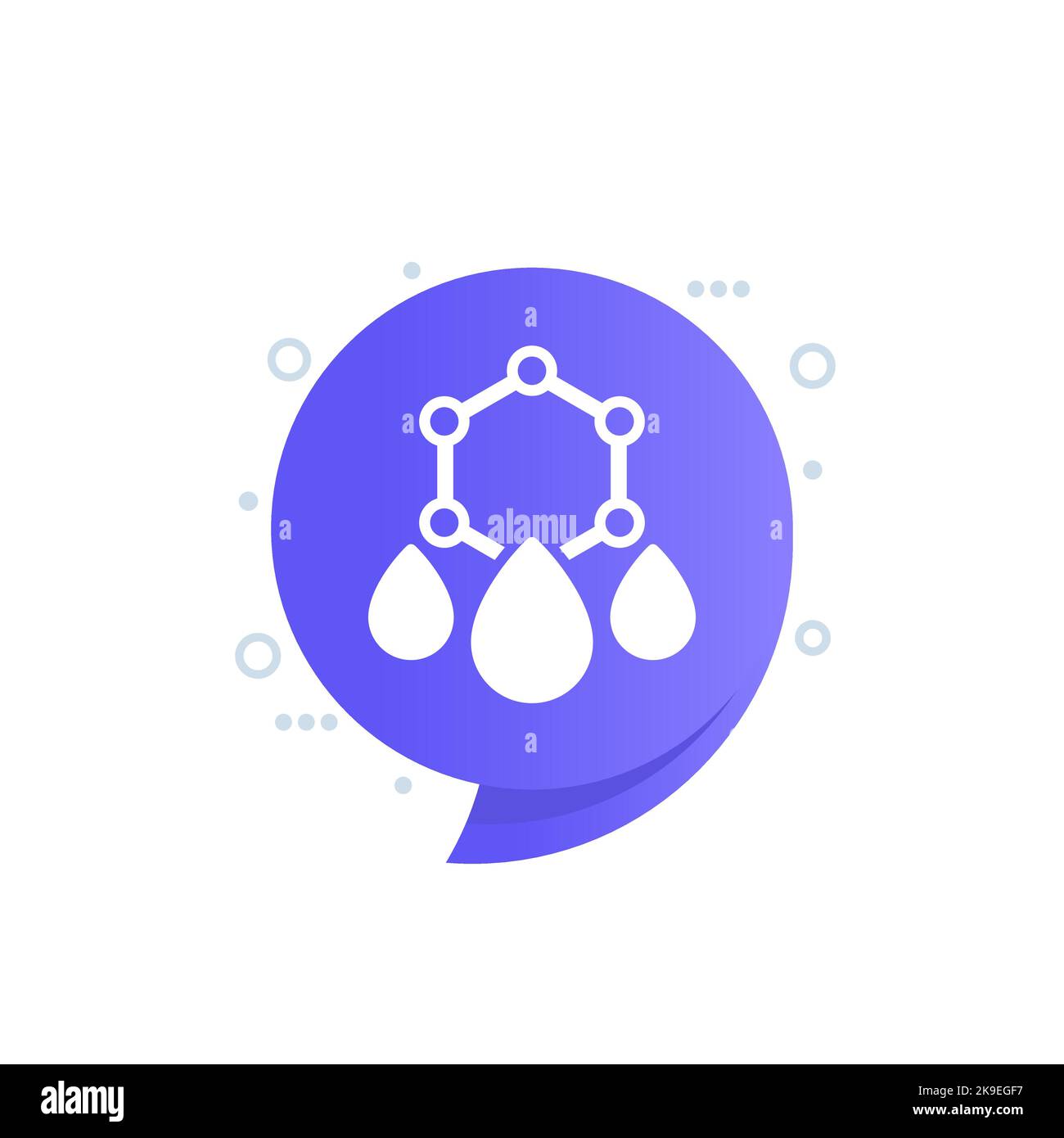 Drops with nano particles icon for web and print Stock Vector Image ...