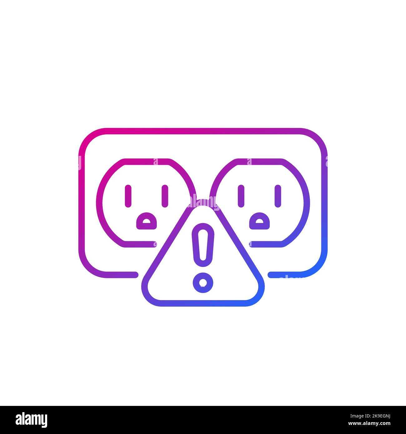 Overload electrical power socket Stock Vector Images - Alamy