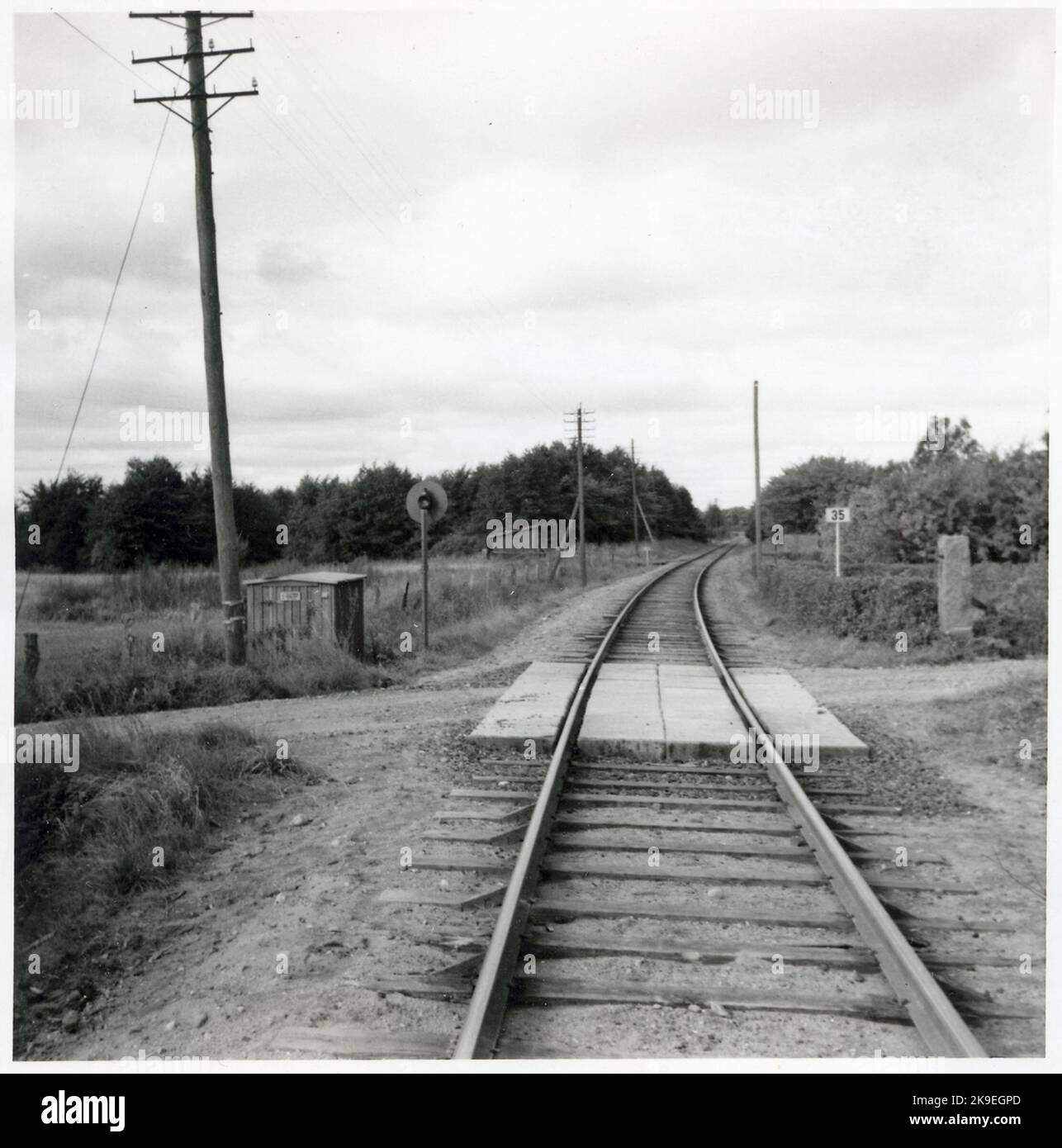Railway crossing at Rinkaby on the route between Kristianstad and ...