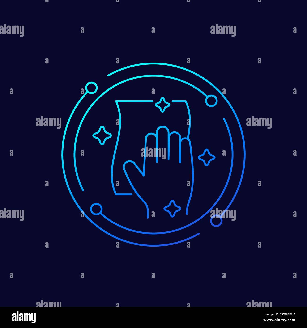 Hand antibacterial wipe line Stock Vector Images - Alamy