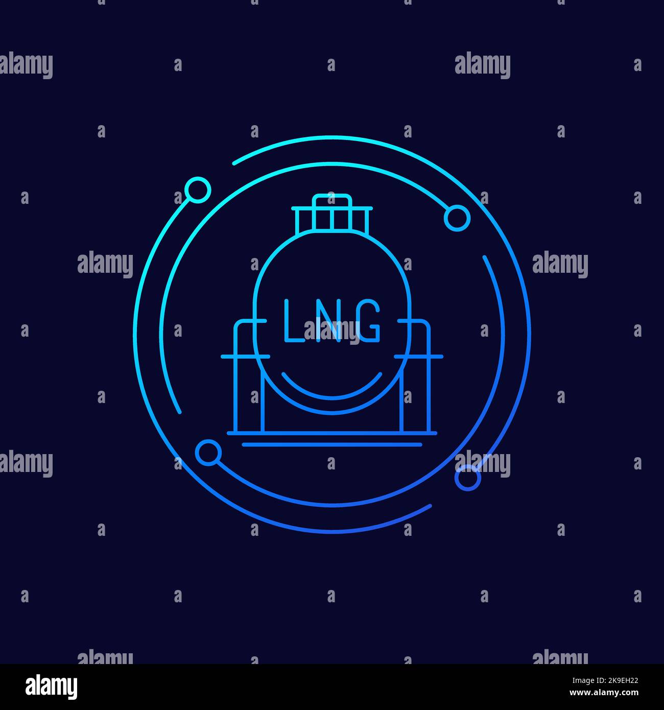 lng tank line icon, industrial gas storage vector Stock Vector Image & Art - Alamy