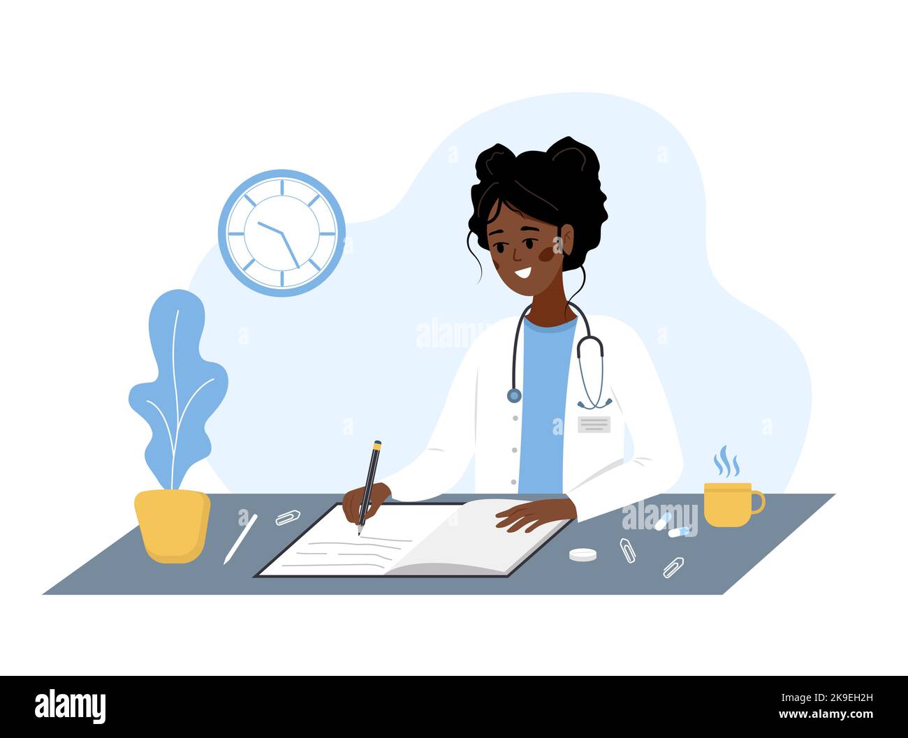 Doctor giving patient note hi-res stock photography and images - Alamy