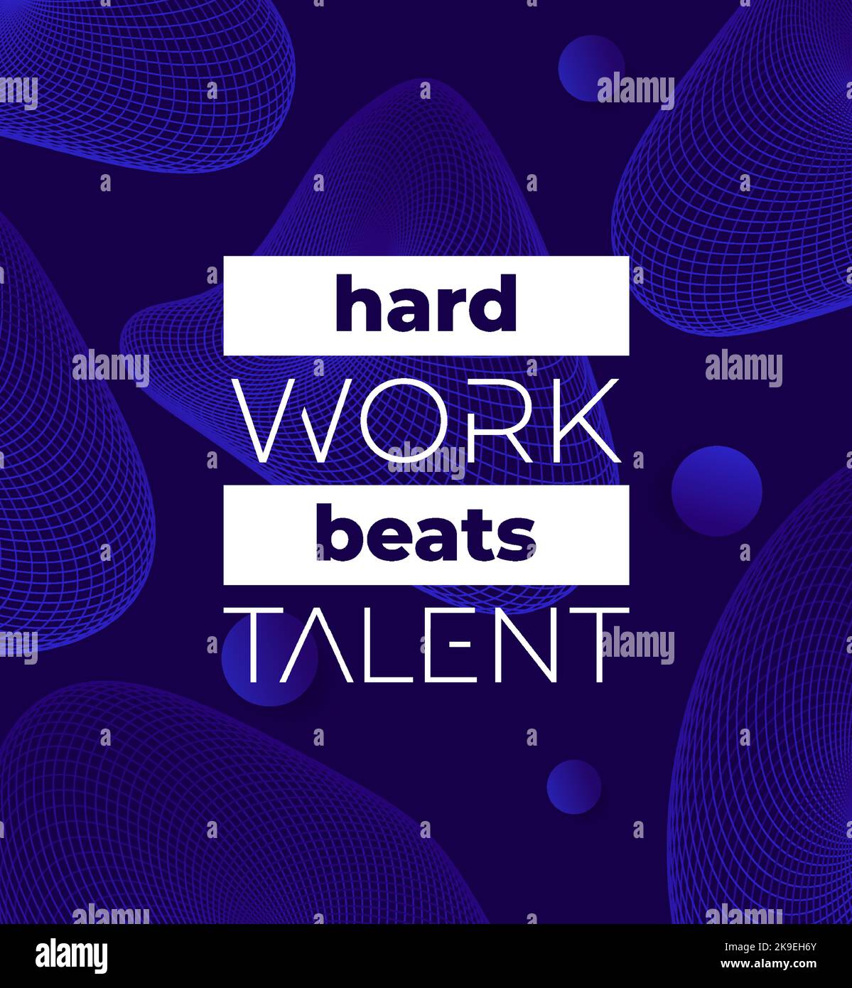 Hard work beats talent poster design, vector Stock Vector Image & Art ...