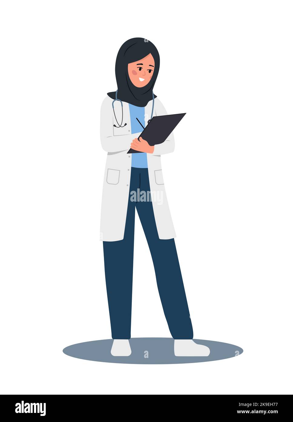 Arab with hijab doctor Stock Vector Images - Alamy
