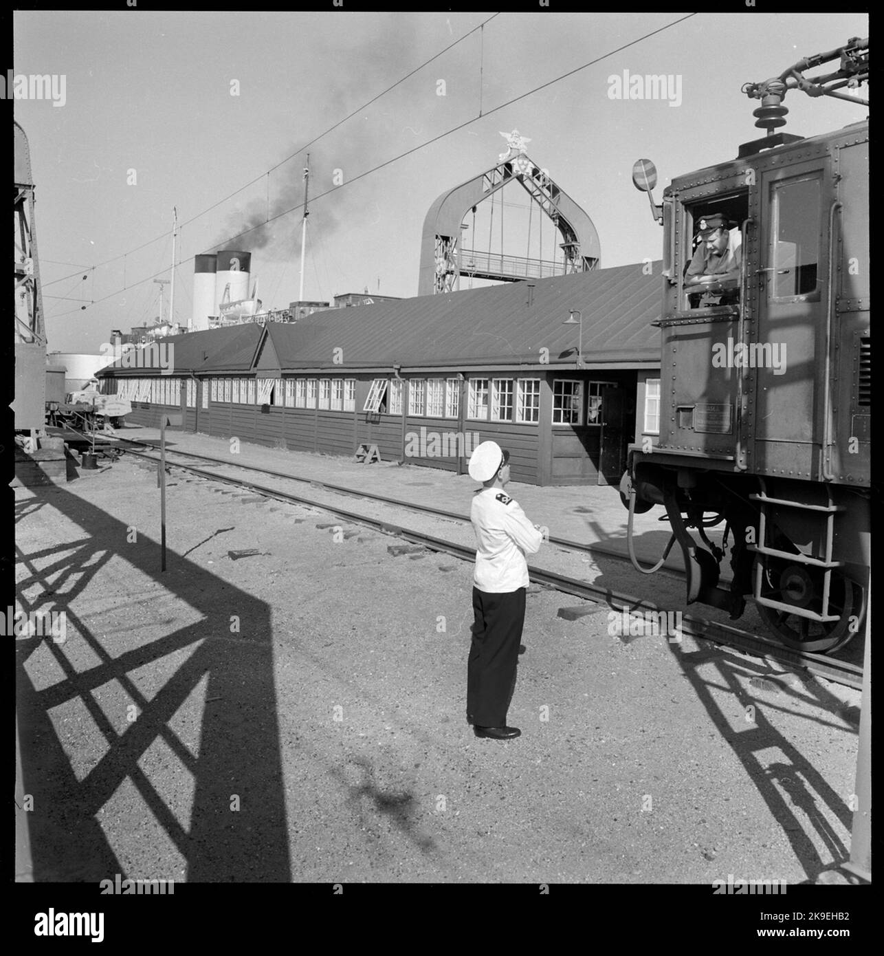At Malmö train ferry terminal. The State Railways, Sja Lok Stock Photo ...