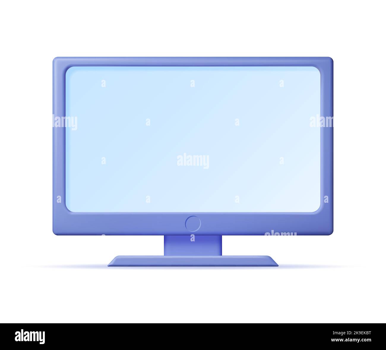 3d Cartoon PC Monitor Isolated Stock Vector Image & Art - Alamy