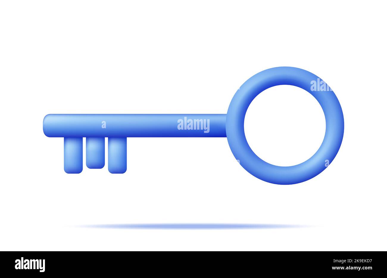 3D Blue Classic Key Isolated Stock Vector Image & Art - Alamy