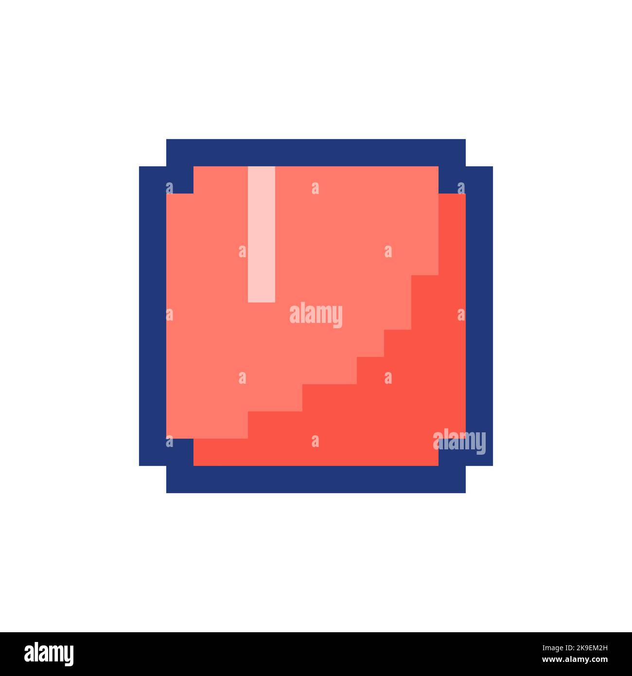 Stop button pixelated RGB color ui icon Stock Vector Image & Art - Alamy