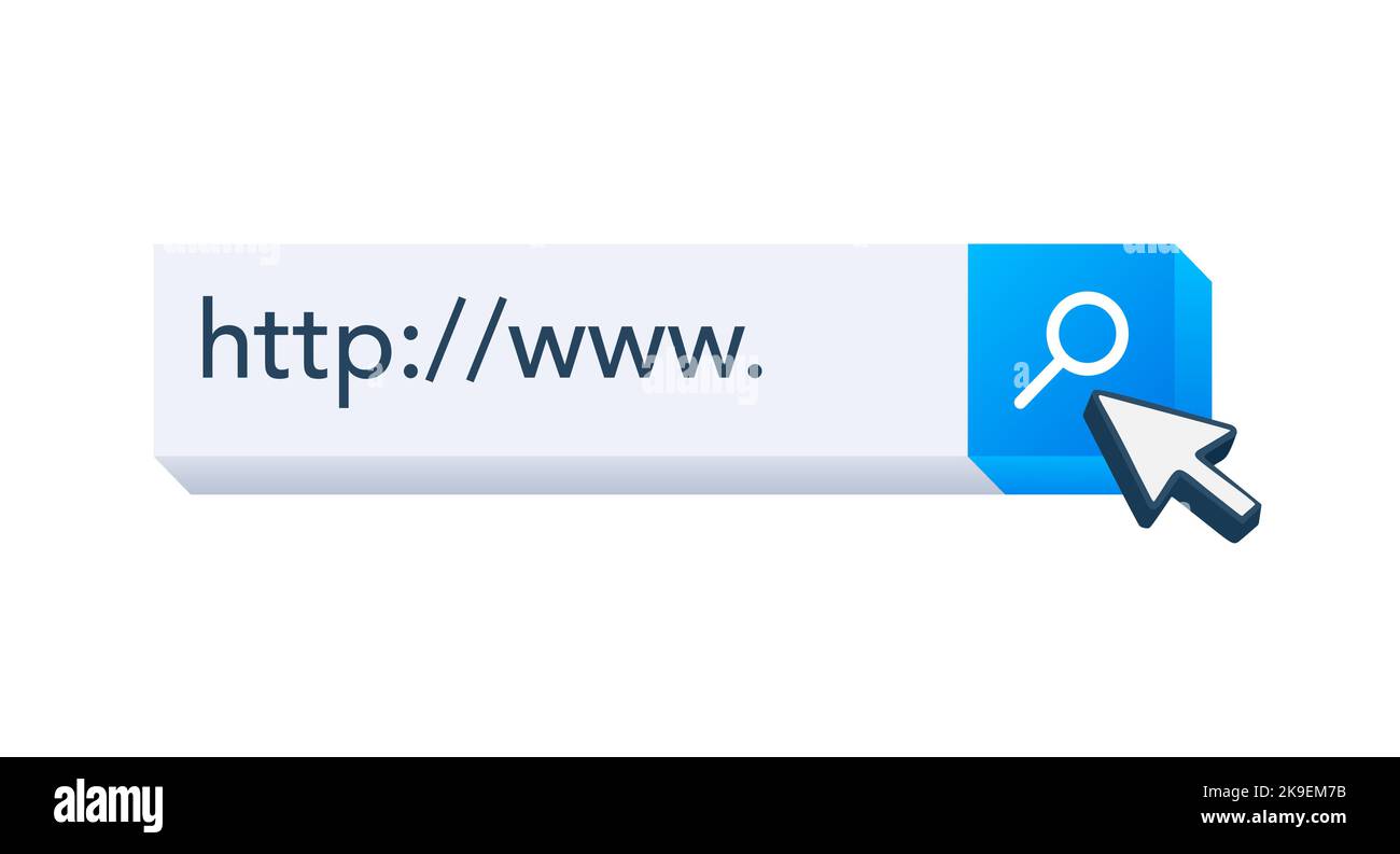 Search button and click, search Bar for browser. Vector stock ...