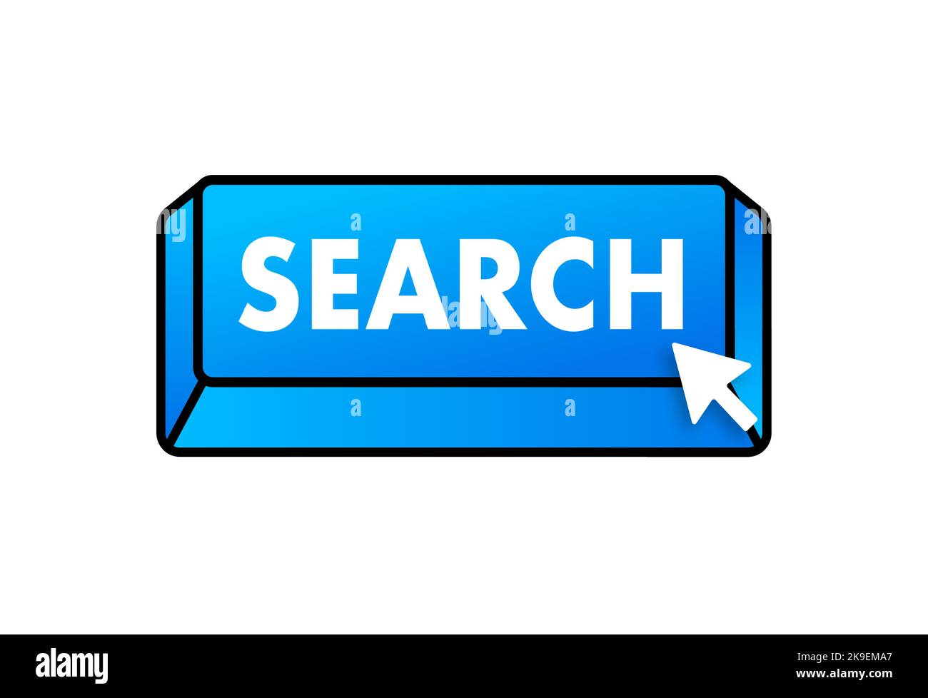 Search button and click, search Bar for browser. Vector stock ...