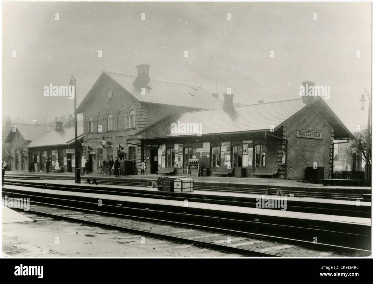 Two -storey station house in stone, built in 1863. Extended in 1876 and ...