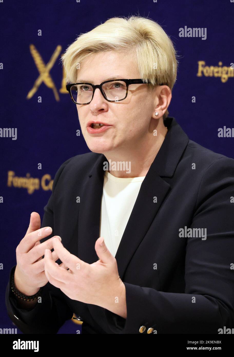 Tokyo, Japan. 28th Oct, 2022. Visiting Lithuanian Prime Minister ...