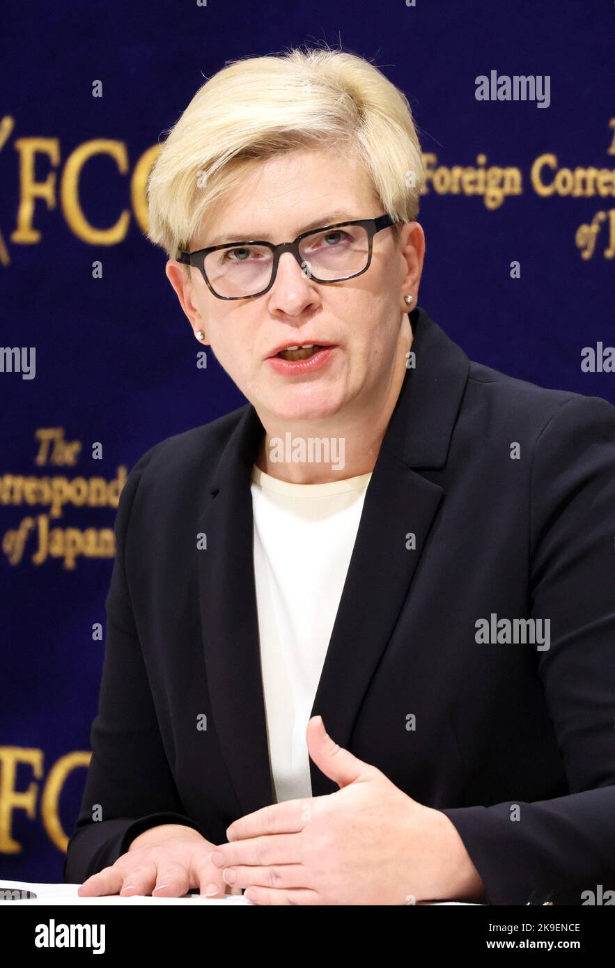 Tokyo, Japan. 28th Oct, 2022. Visiting Lithuanian Prime Minister ...