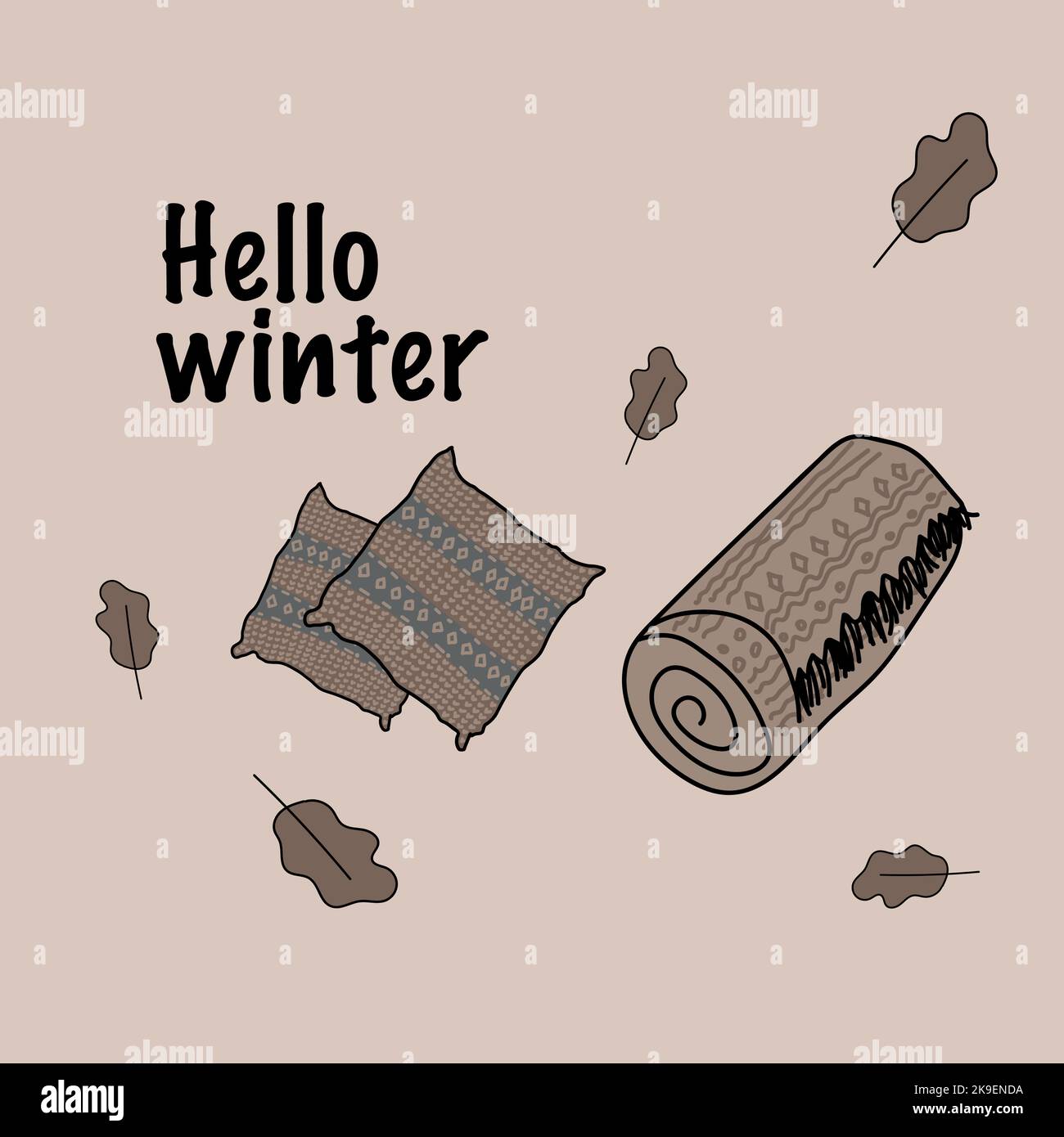 Seasonal cozy lifestyle Stock Vector Images - Alamy