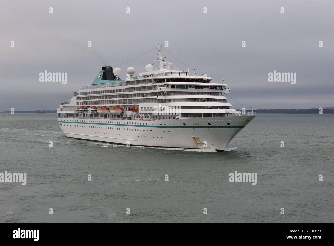 The Phoenix Reisen cruise ship MS AMERA approaching the harbour Stock ...