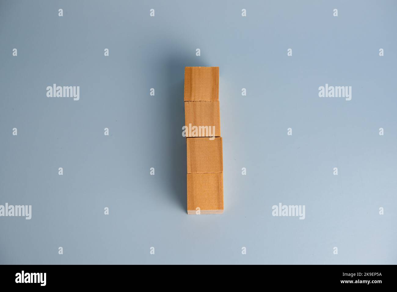 Four blank wooden block cubes on background for your text. Business ...
