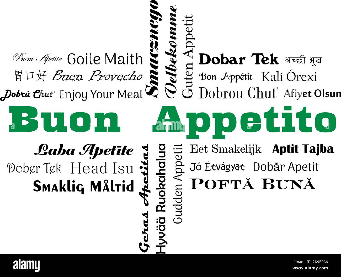 Buon appetito Stock Vector Images - Alamy