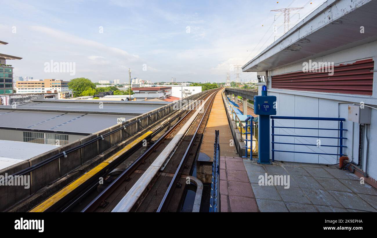 Kuala Lumpur, Malaysia - August 21, 2022: Empty MRT station Asia Jaya ...