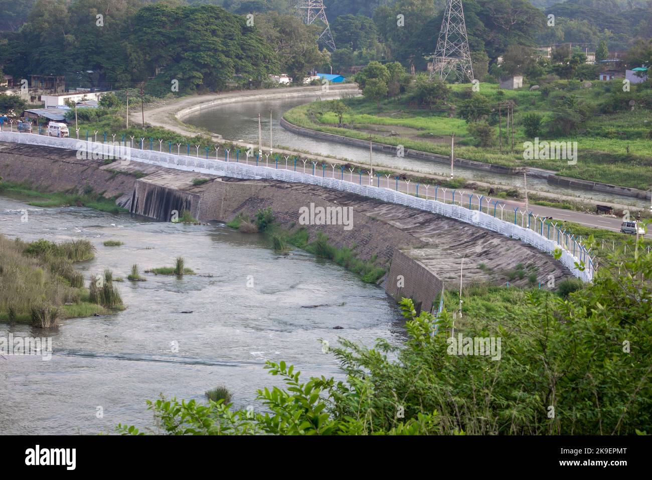Water released from Stanley Reservoir (also known as Mettur dam) into ...