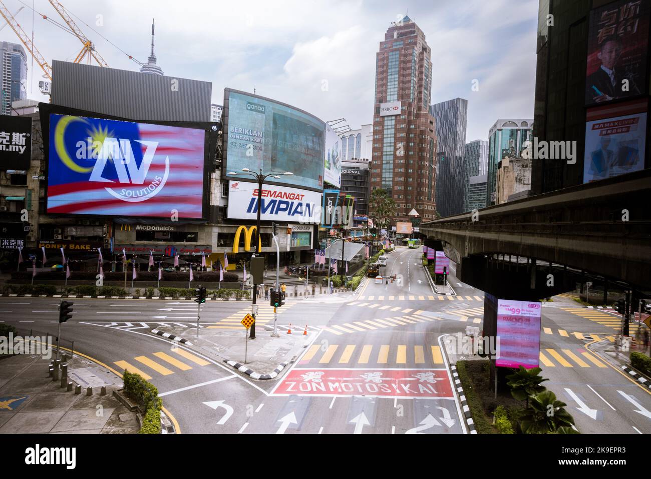 Kuala Lumpur, Malaysia - August 21, 2022: Bukit Bintang intersection ...