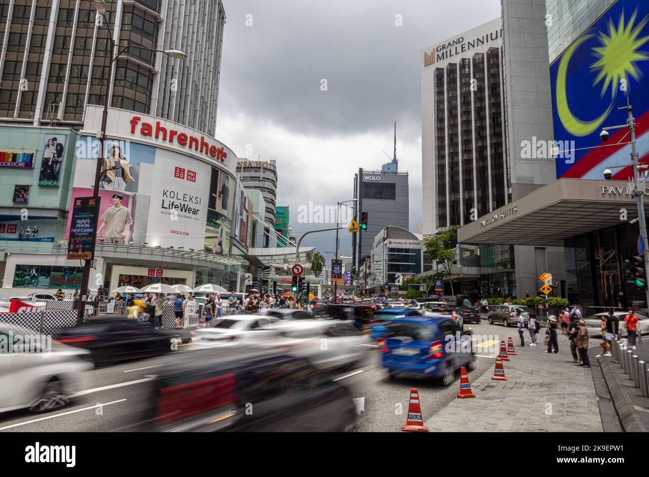 Kuala Lumpur, Malaysia - August 21, 2022: Bukit Bintang intersection ...