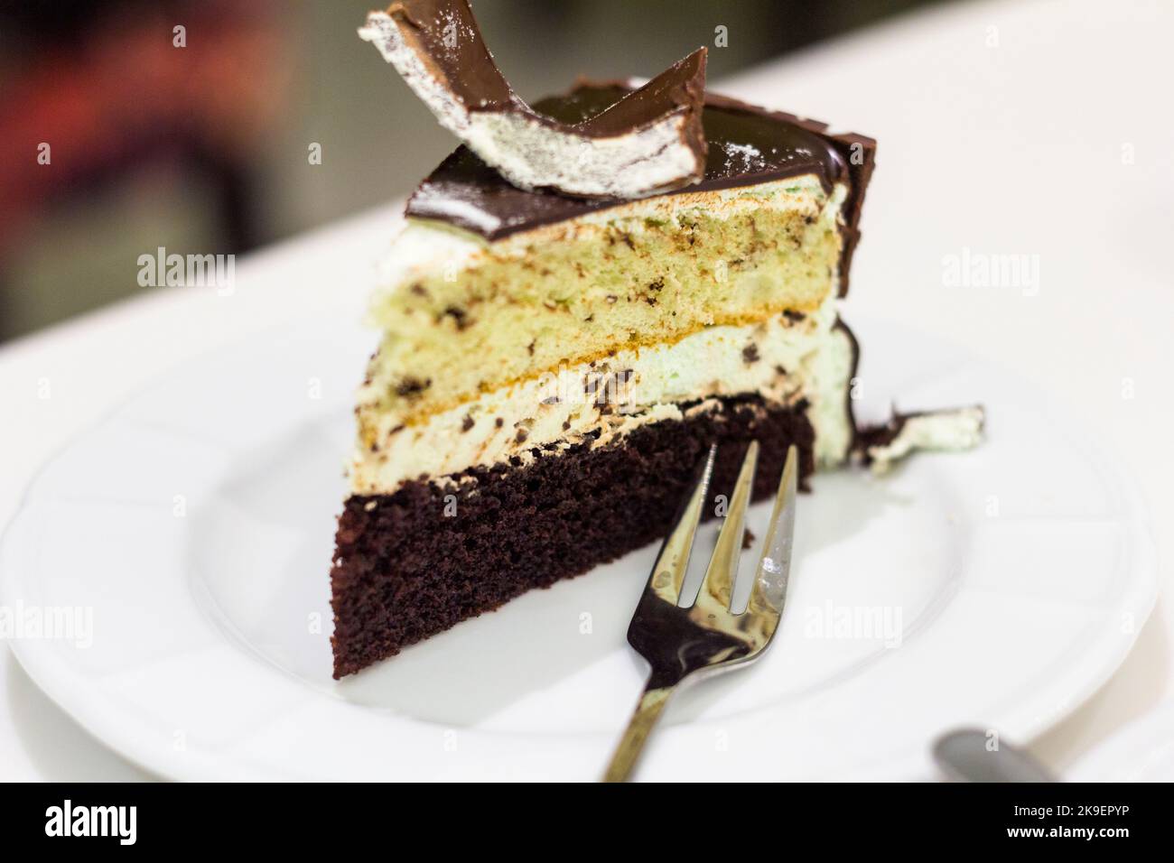 Cake slice at a cafe in the Philippines Stock Photo - Alamy