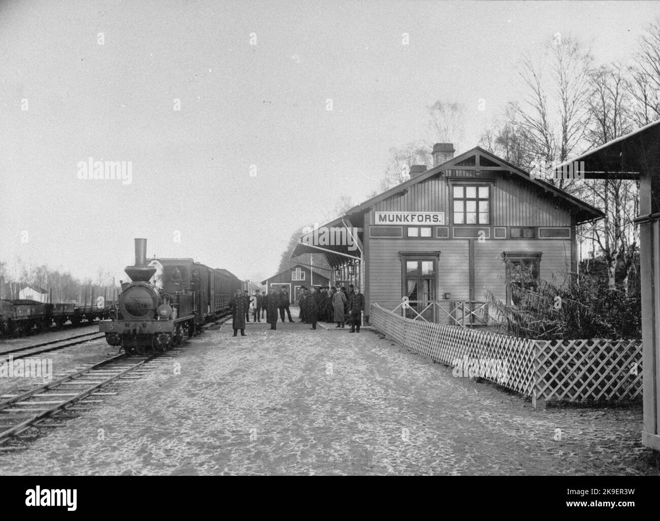 NKLJ 5. Steam locomotives at the station Stock Photo - Alamy