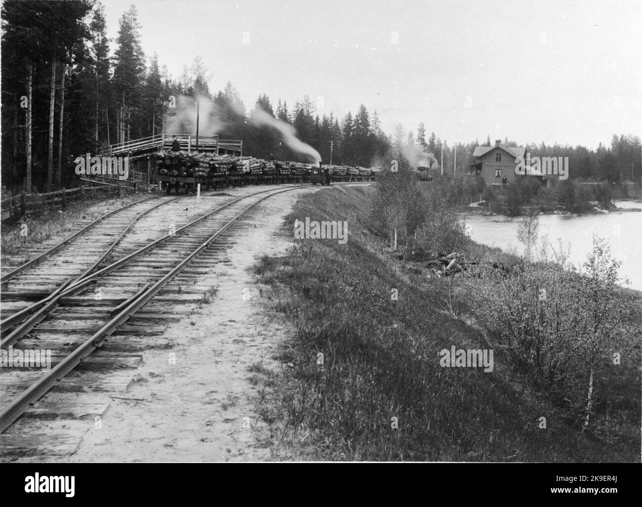 Traffic area built in 1897. One- and a half storey station houses in ...